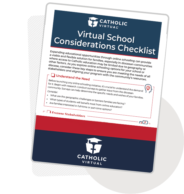 Virtual School Consideration Checklist | Download | Catholic Virtual