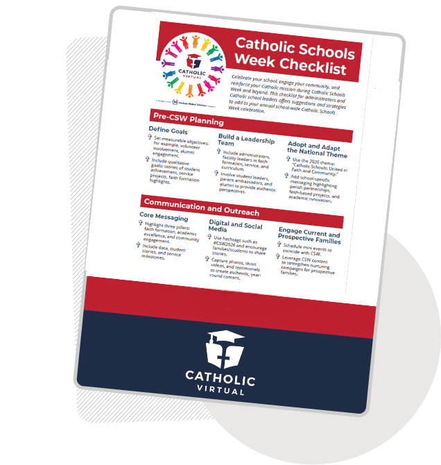 Catholic Schools Week Checklist | Download | Catholic Virtual for Schools